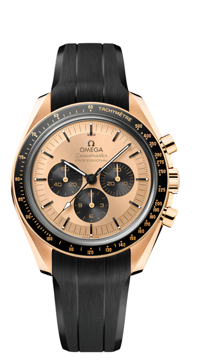 Omega-SPEEDMASTER MOONWATCH PROFESSIONAL 42 MM, MOONSHINE™ GOLD ON RUB